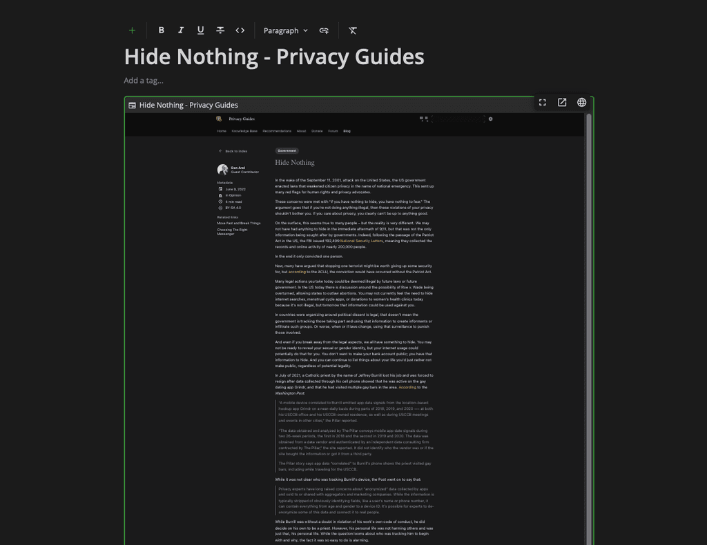 Web Clipper | Notesnook